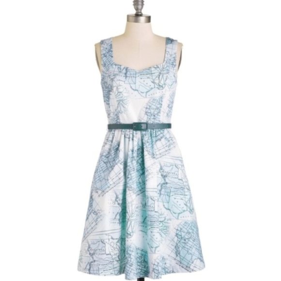 Modcloth | Dresses | Modcloth X Bea Dot State Night American Map Pin Up ...